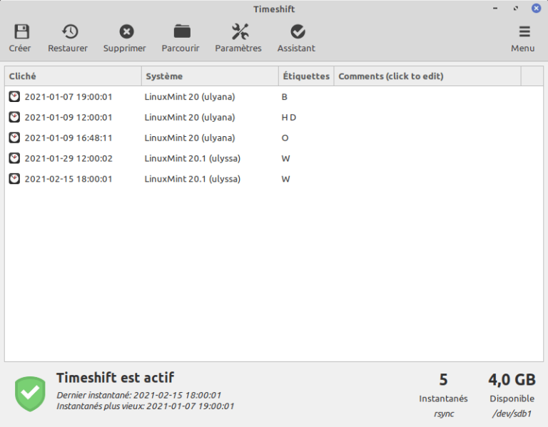 Comment sauvegarder un système Linux avec Timeshift - Numétopia