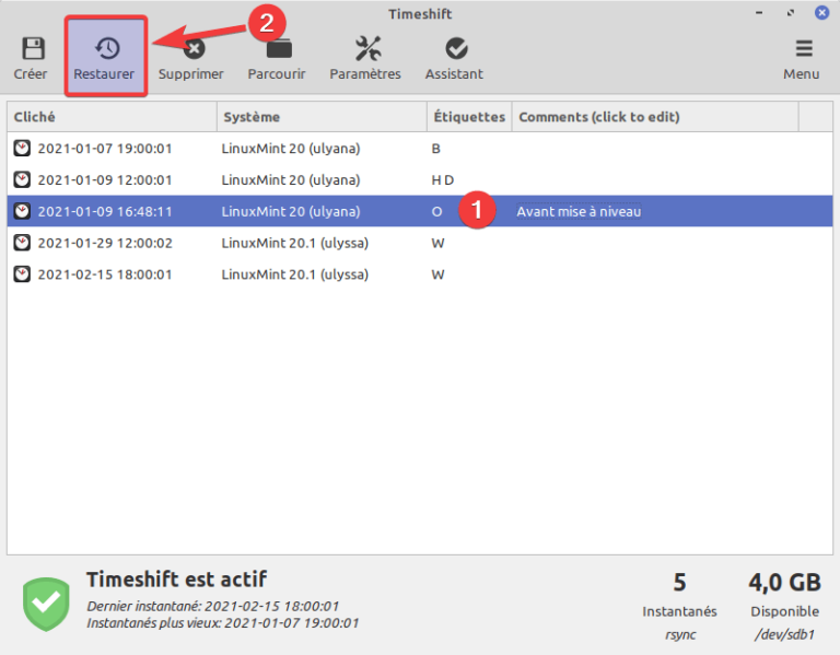 Comment sauvegarder un système Linux avec Timeshift - Numétopia