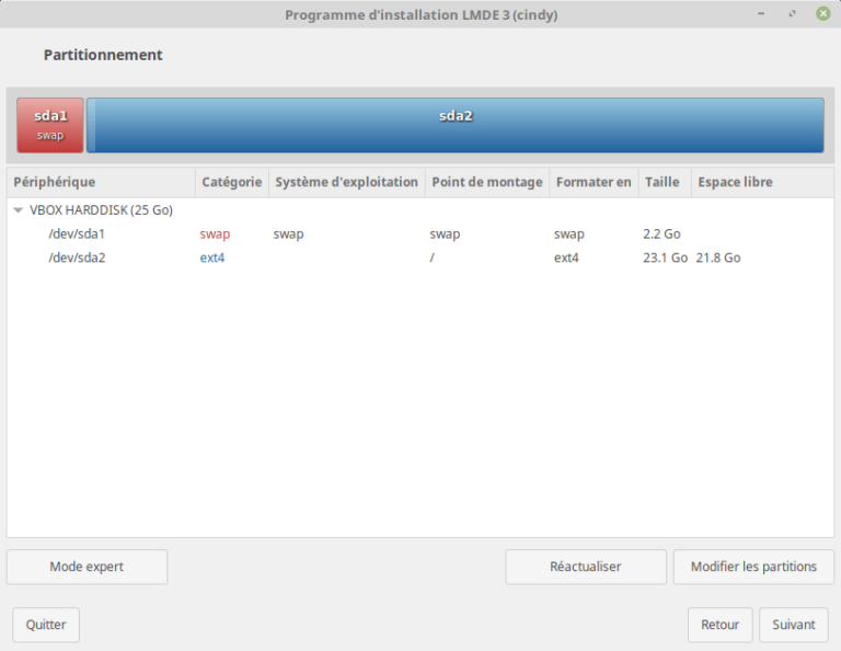 Installation de LMDE 3 nom de code "Cindy" - Numétopia