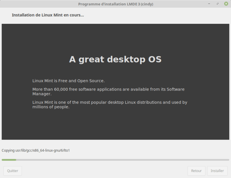 Installation de LMDE 3 nom de code "Cindy" - Numétopia