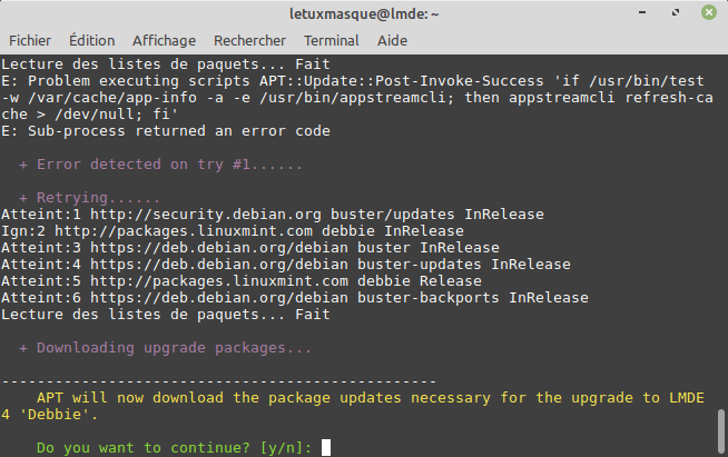 Comment mettre à niveau vers LMDE 4 "Debbie" ? | Numétopia