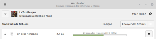 Échanger des fichiers par le réseau sous Linux avec Warpinator - Numétopia