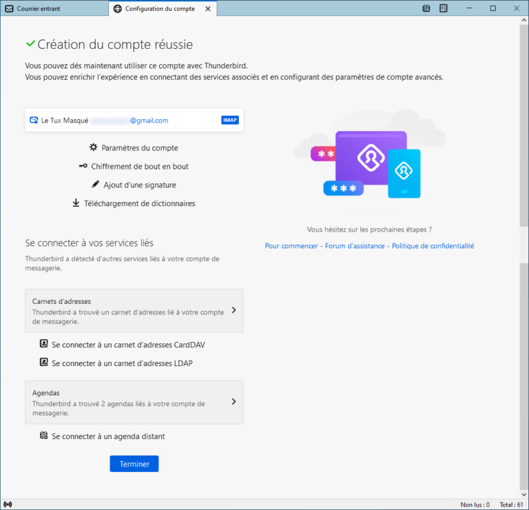 Configurer Thunderbird avec Gmail, Google Contacts et Google Agenda - Numétopia